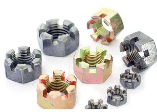 Écrou crénelé en acier au carbone zingué - Haiyanbolt.com